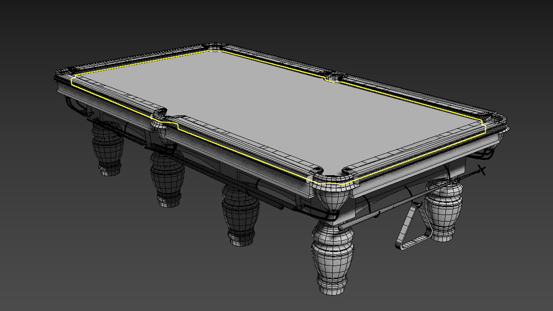 3D Game Ready Snooker Table With 4K Textures - TurboSquid 2152356