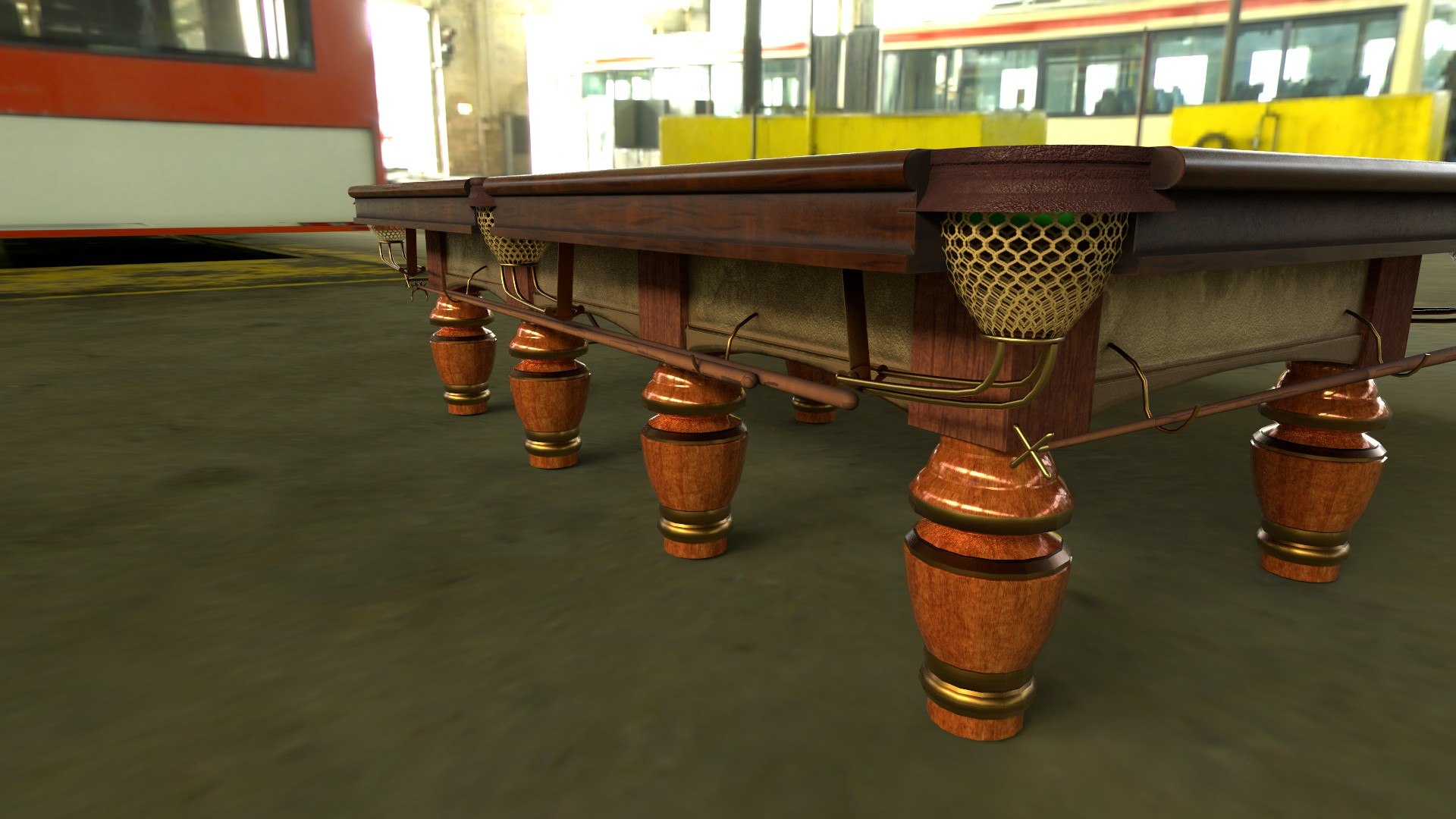 3D Game Ready Snooker Table With 4K Textures - TurboSquid 2152356