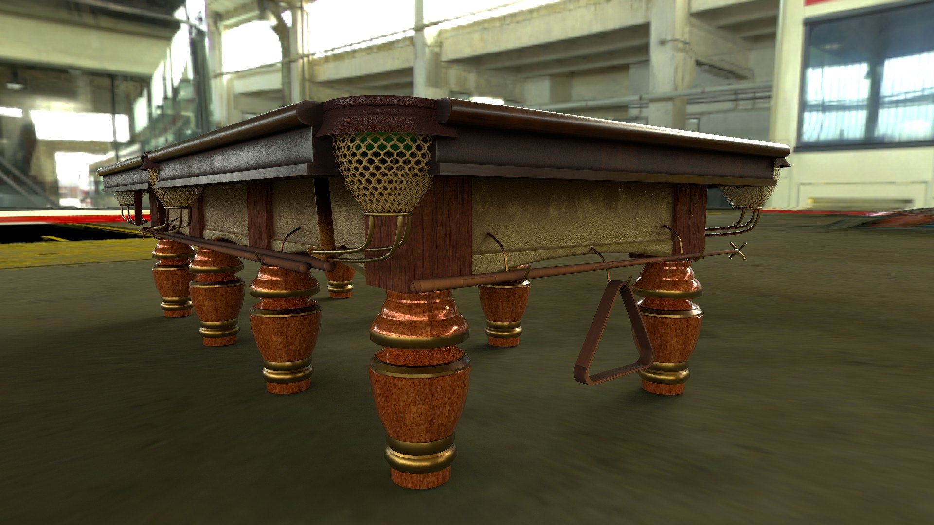 3D Game Ready Snooker Table With 4K Textures - TurboSquid 2152356