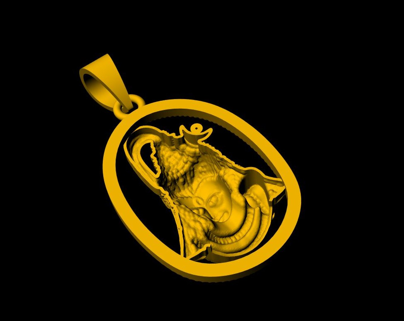 3D Lord Shiva Pendant - 0087 - TurboSquid 2380099
