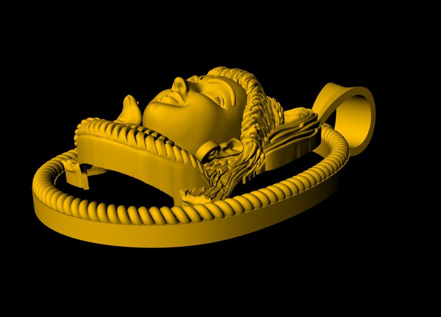 3D Lord Shiva Pendant - 0087 - TurboSquid 2380099