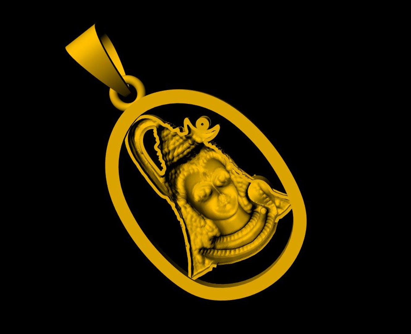 3D Lord Shiva Pendant - 0087 - TurboSquid 2380099