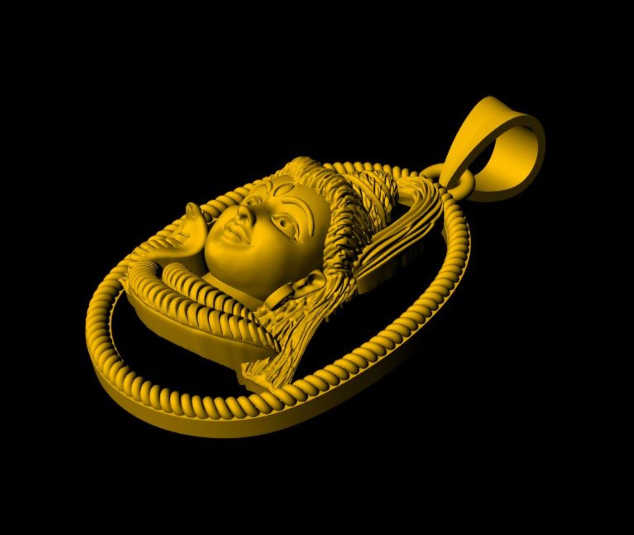 3D Lord Shiva Pendant - 0087 - TurboSquid 2380099