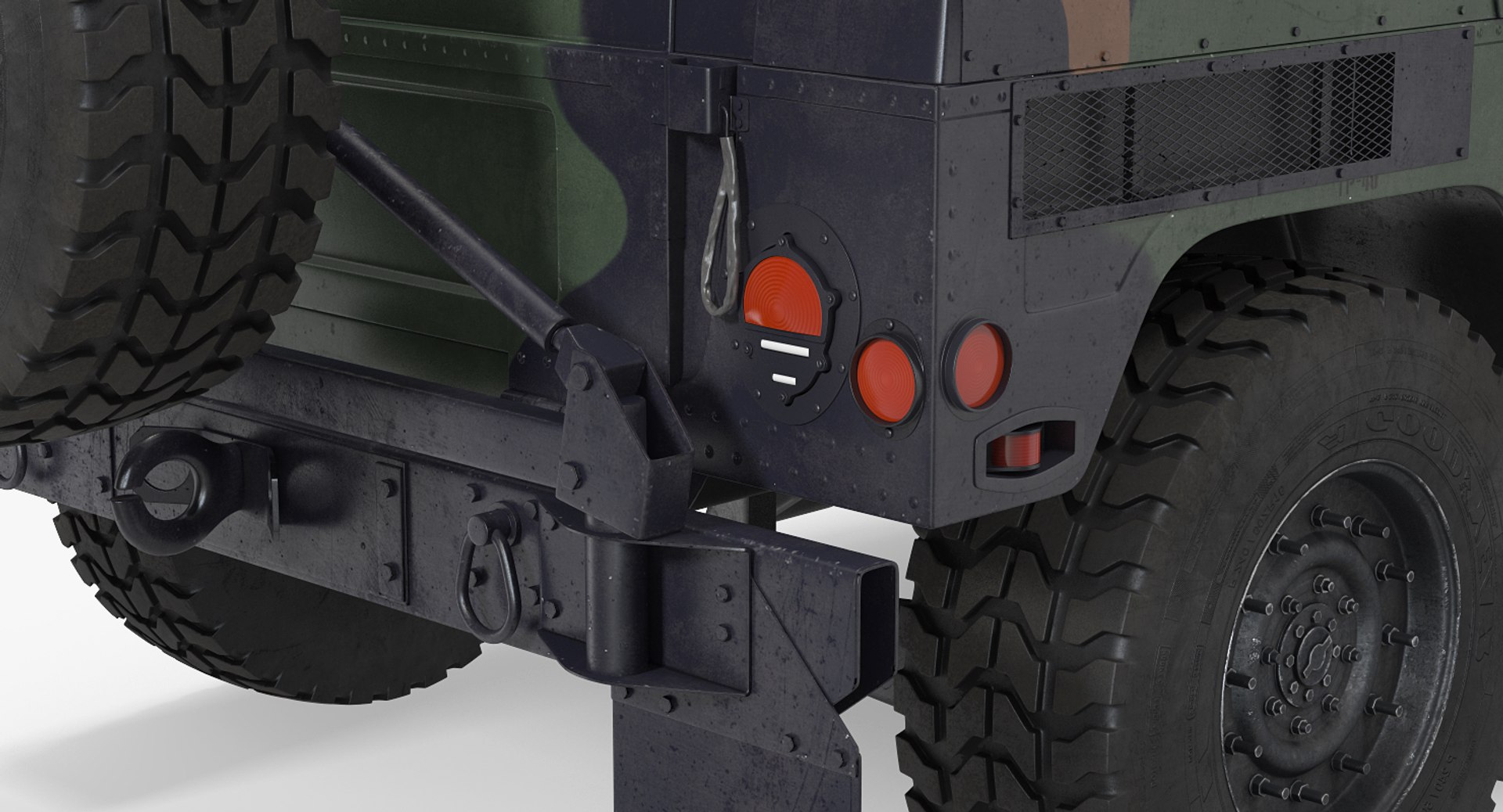 3d humvee m1151 rigged camo model