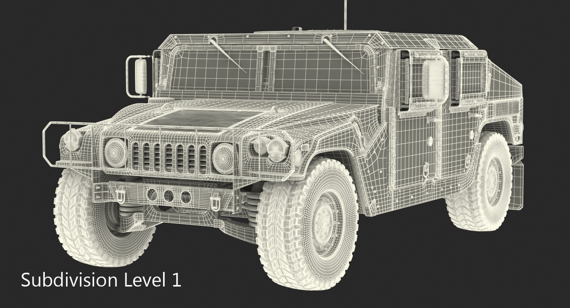 3d humvee m1151 rigged camo model