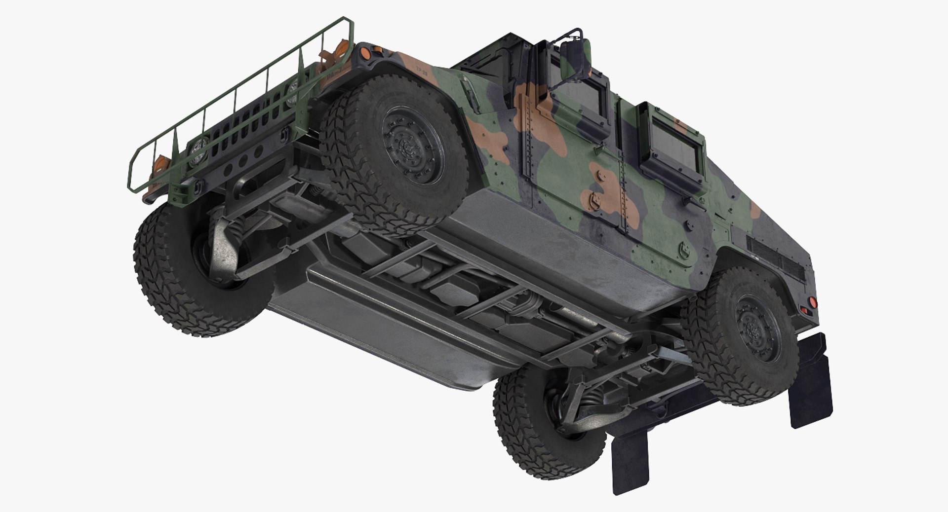 3d humvee m1151 rigged camo model