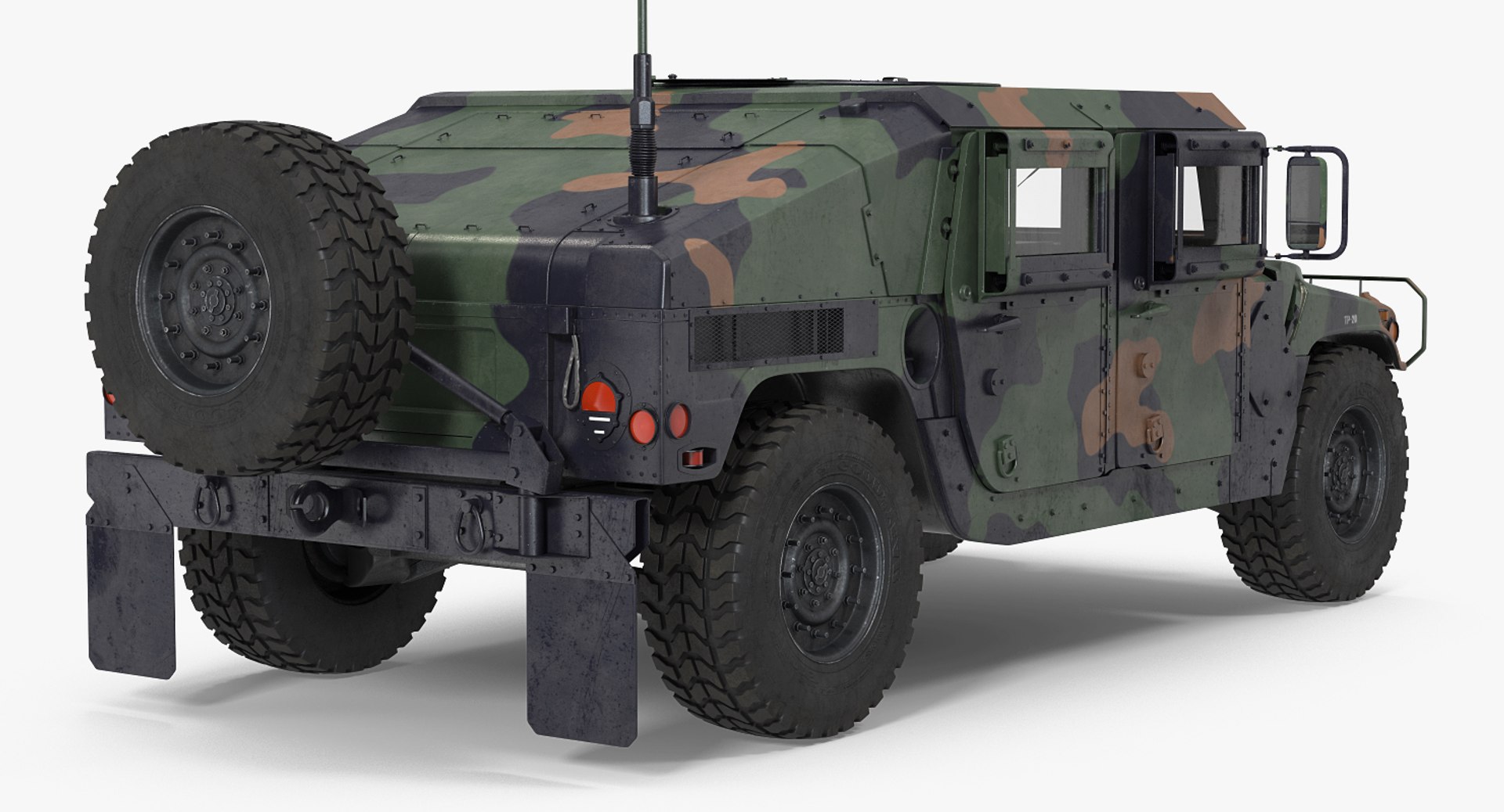 3d humvee m1151 rigged camo model