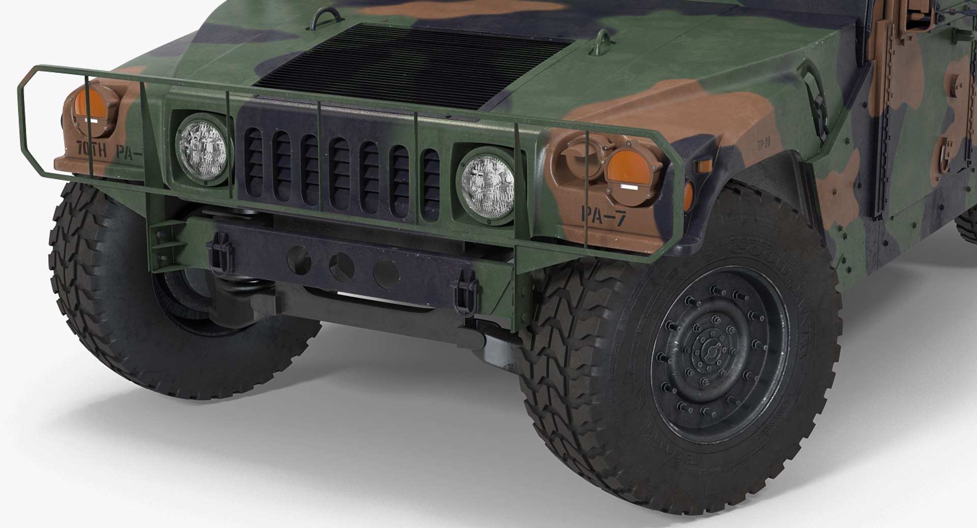 3d humvee m1151 rigged camo model