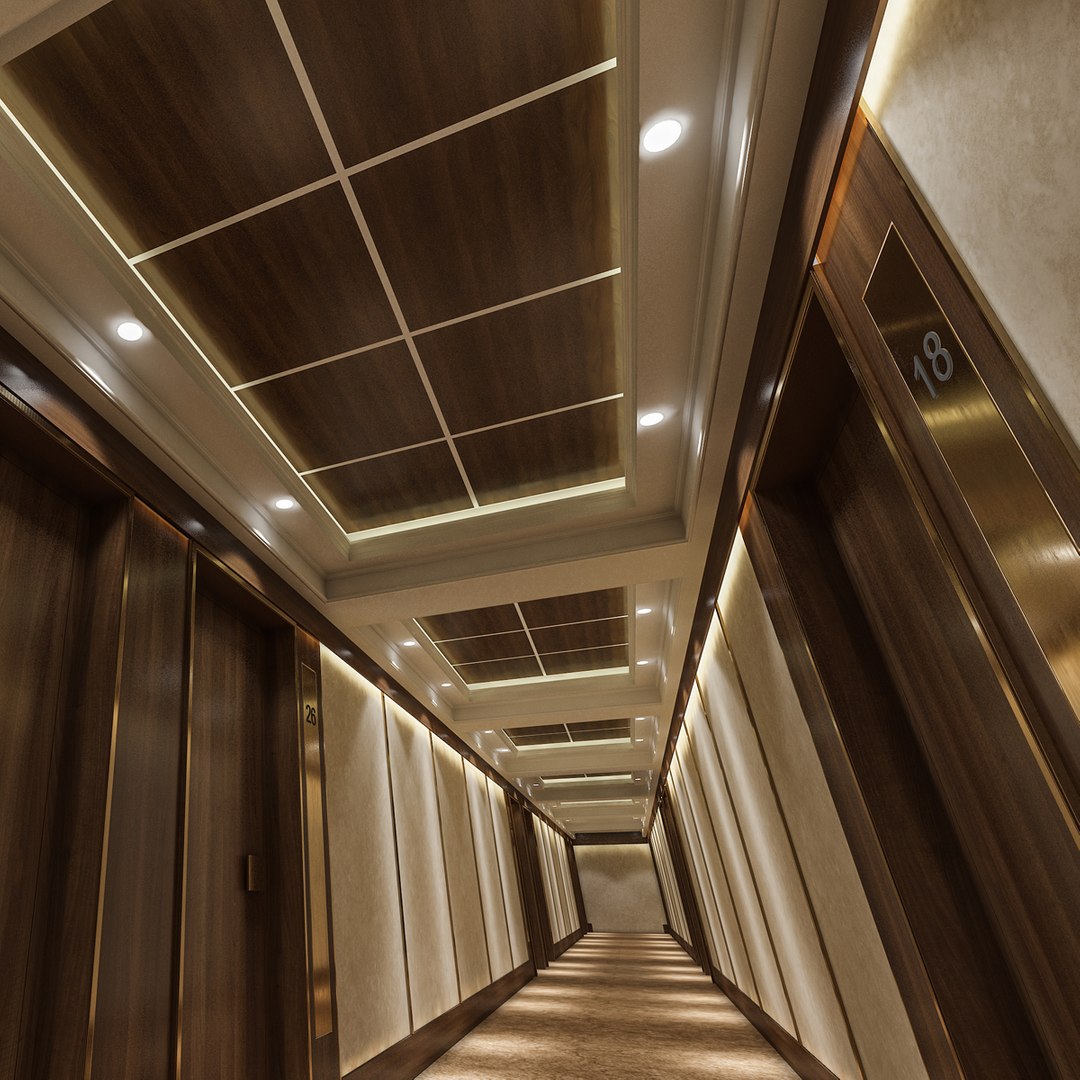 3D corridor interior - TurboSquid 1407543