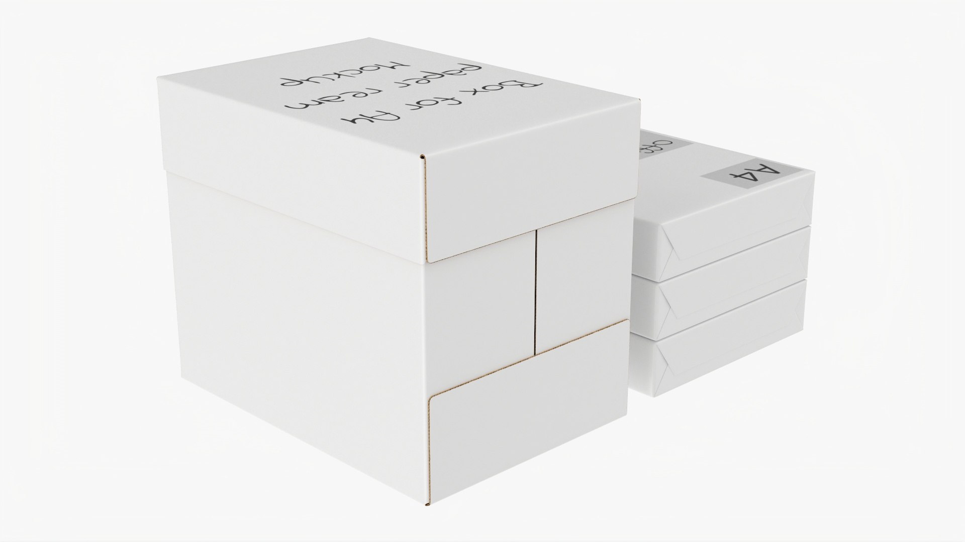 3D Office Paper A4 5 Reams Box - TurboSquid 1760664