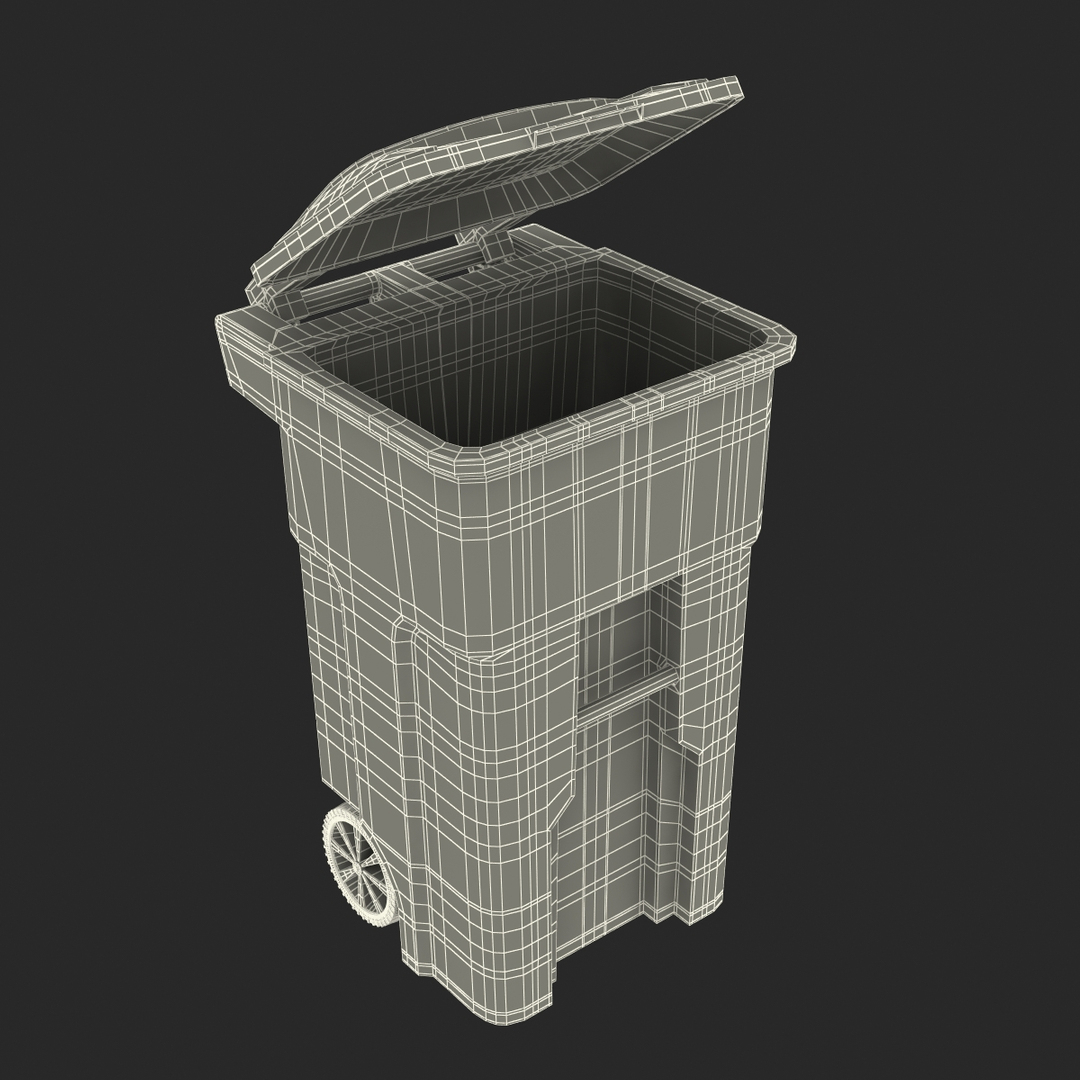 Recyling Bin Red C4d