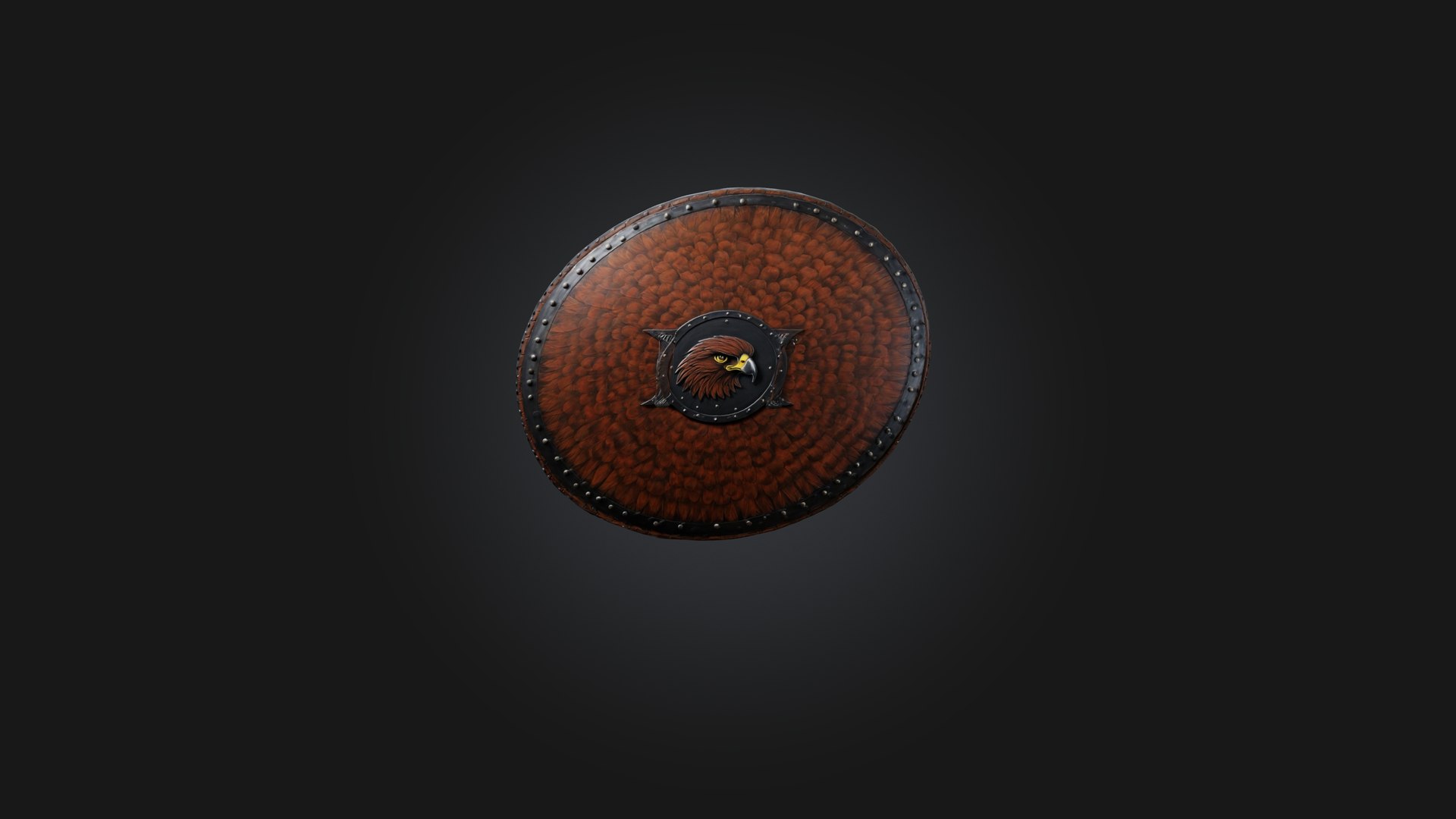 3D Hawk Patterned Shield - TurboSquid 2290986