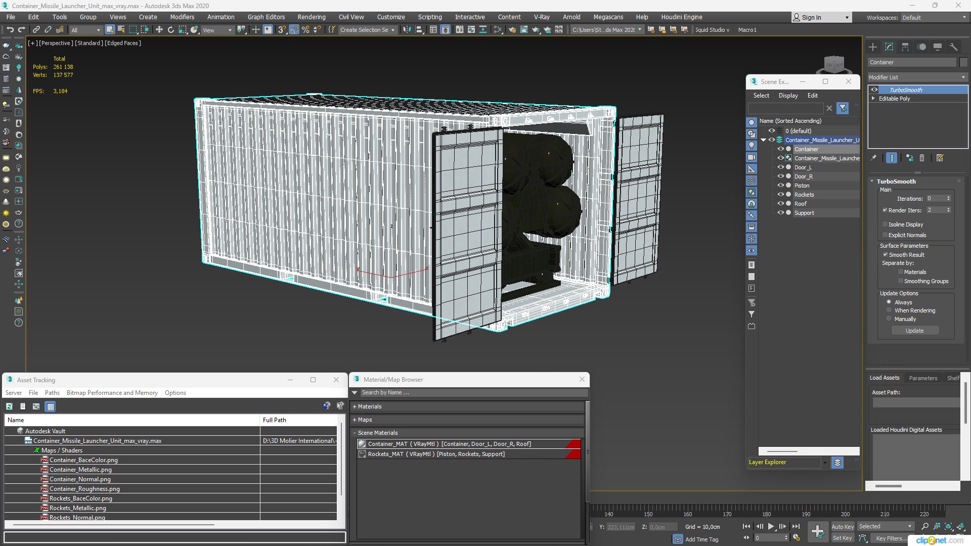 3D Container Missile Launcher Unit Model - TurboSquid 2432310