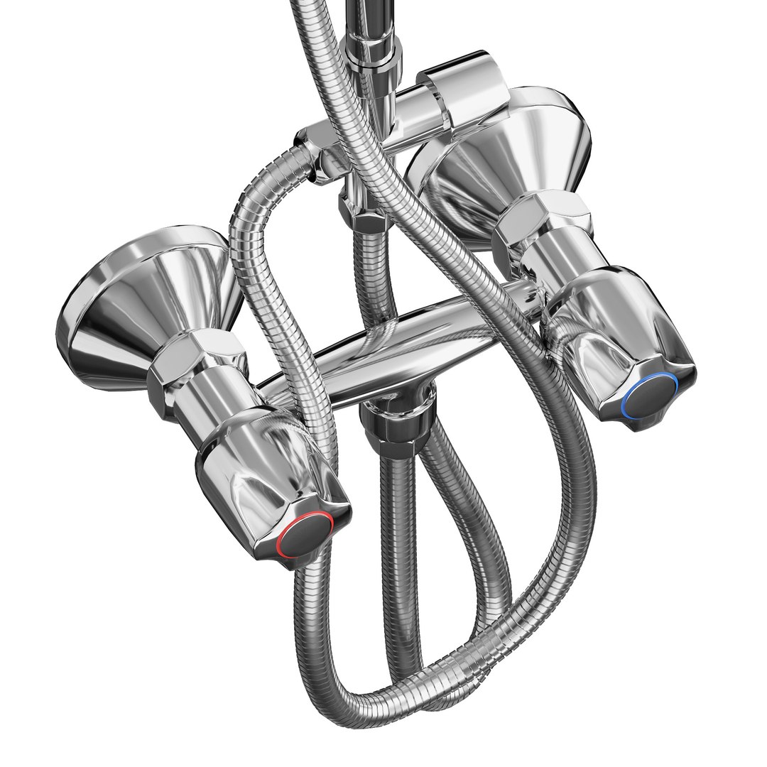 Bath Shower Mixer 3D Model - TurboSquid 1582278