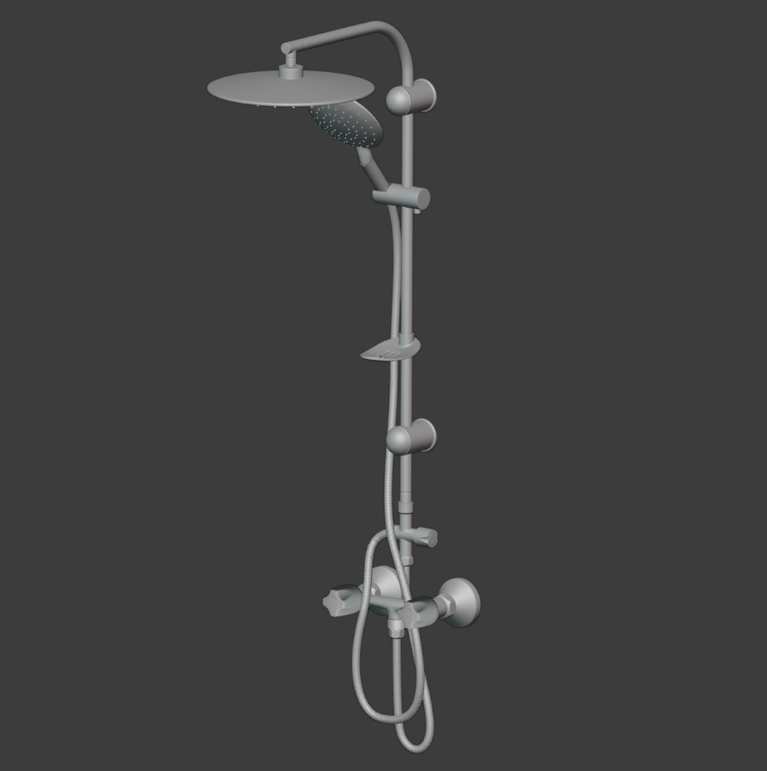 Bath Shower Mixer 3D Model - TurboSquid 1582278