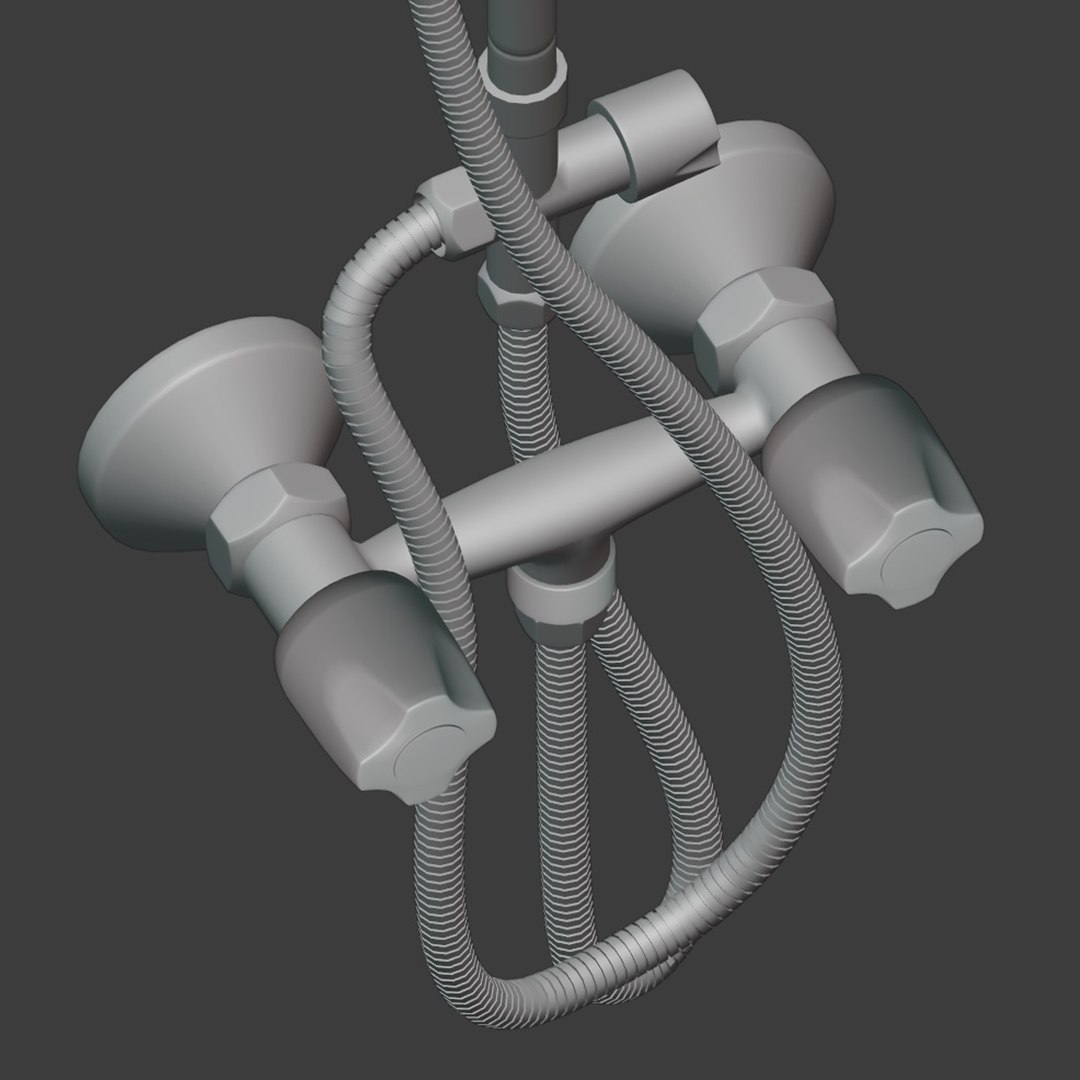 Bath Shower Mixer 3D Model - TurboSquid 1582278