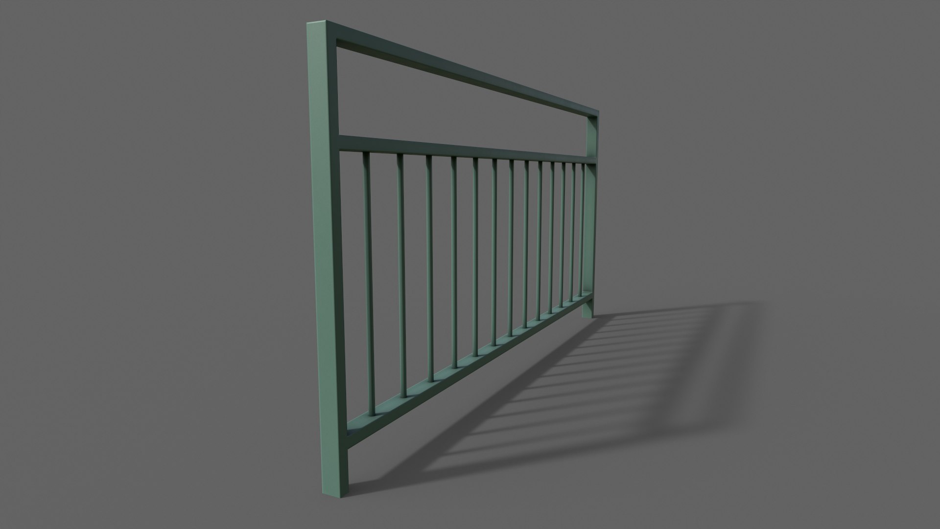 PBR Pedestrian Guard Rail Green V3 3D model - TurboSquid 1867088