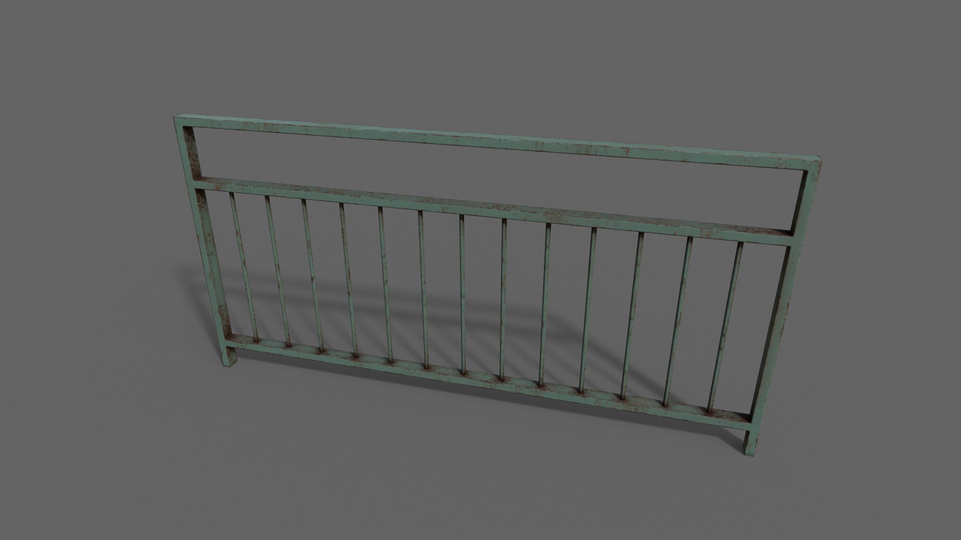 PBR Pedestrian Guard Rail Green V3 3D model - TurboSquid 1867088