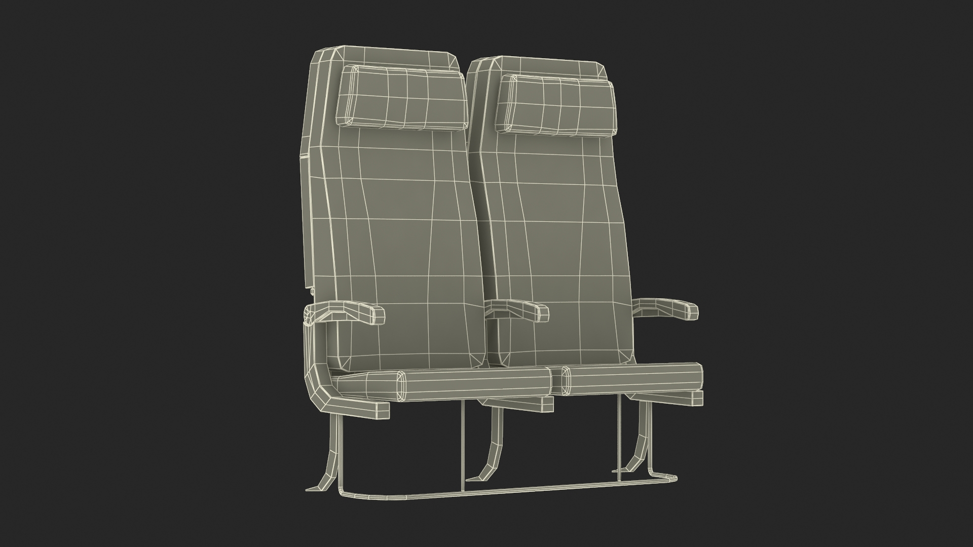 Twin Aircraft Passenger Seats Model - TurboSquid 2339119