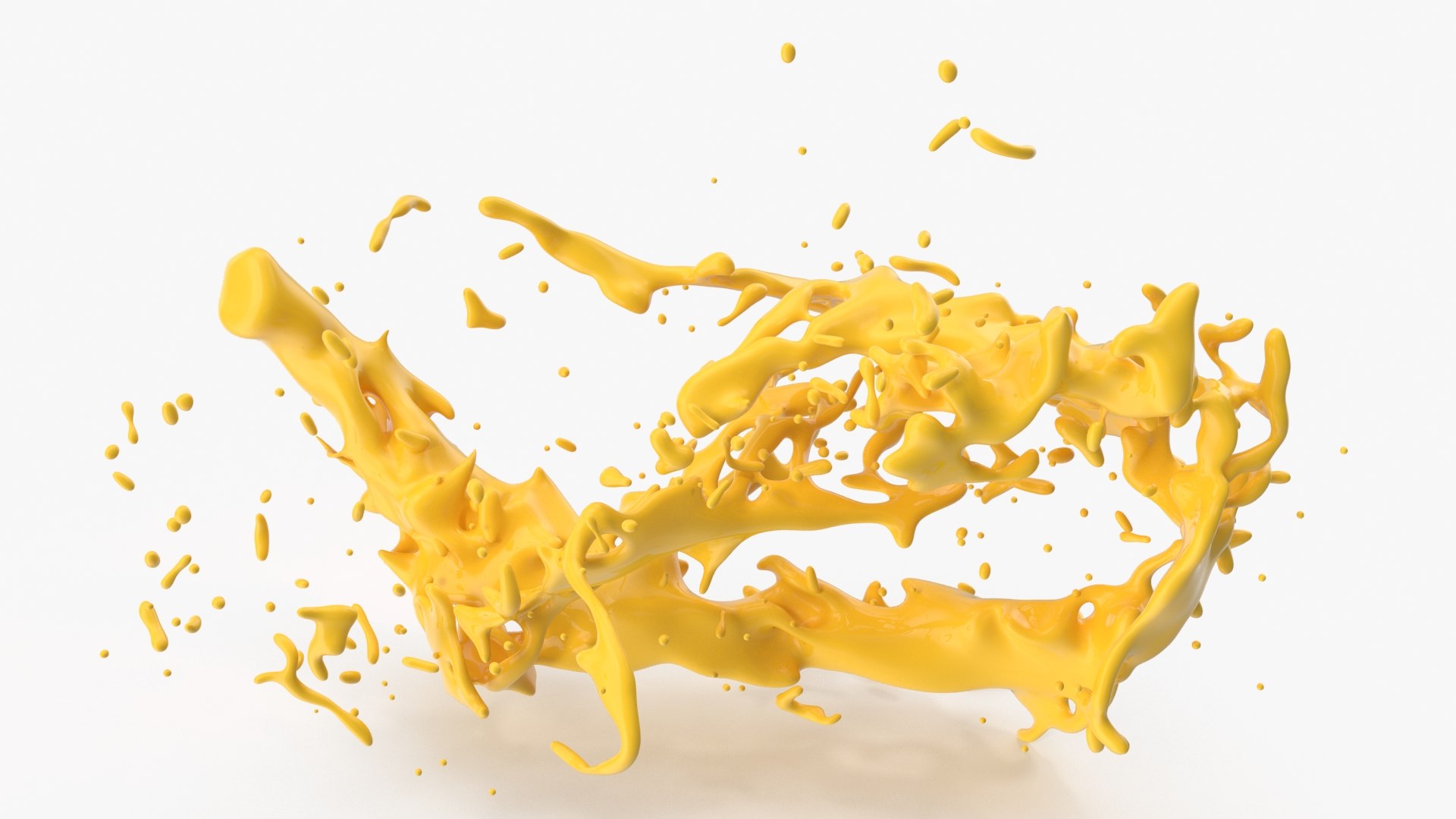 3D Yellow Splash Bundle 6 Model - TurboSquid 1914813
