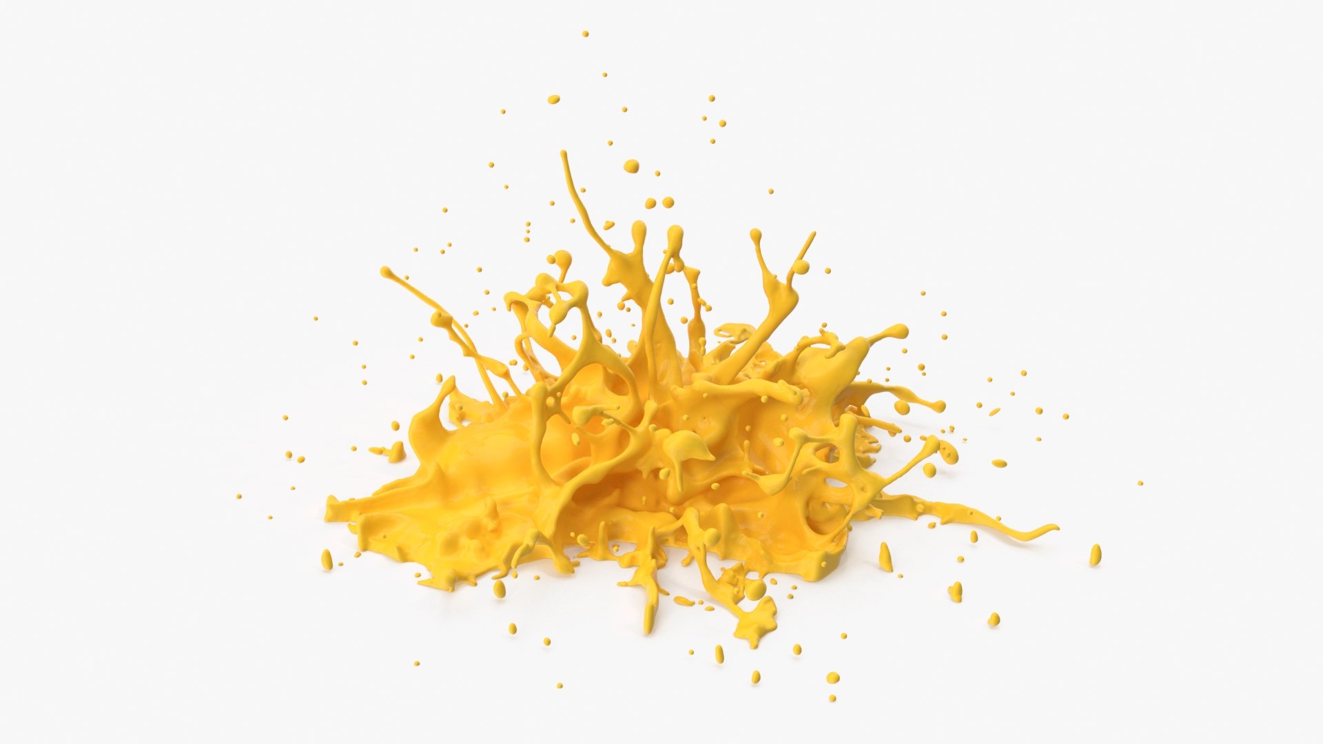 3D Yellow Splash Bundle 6 Model - TurboSquid 1914813