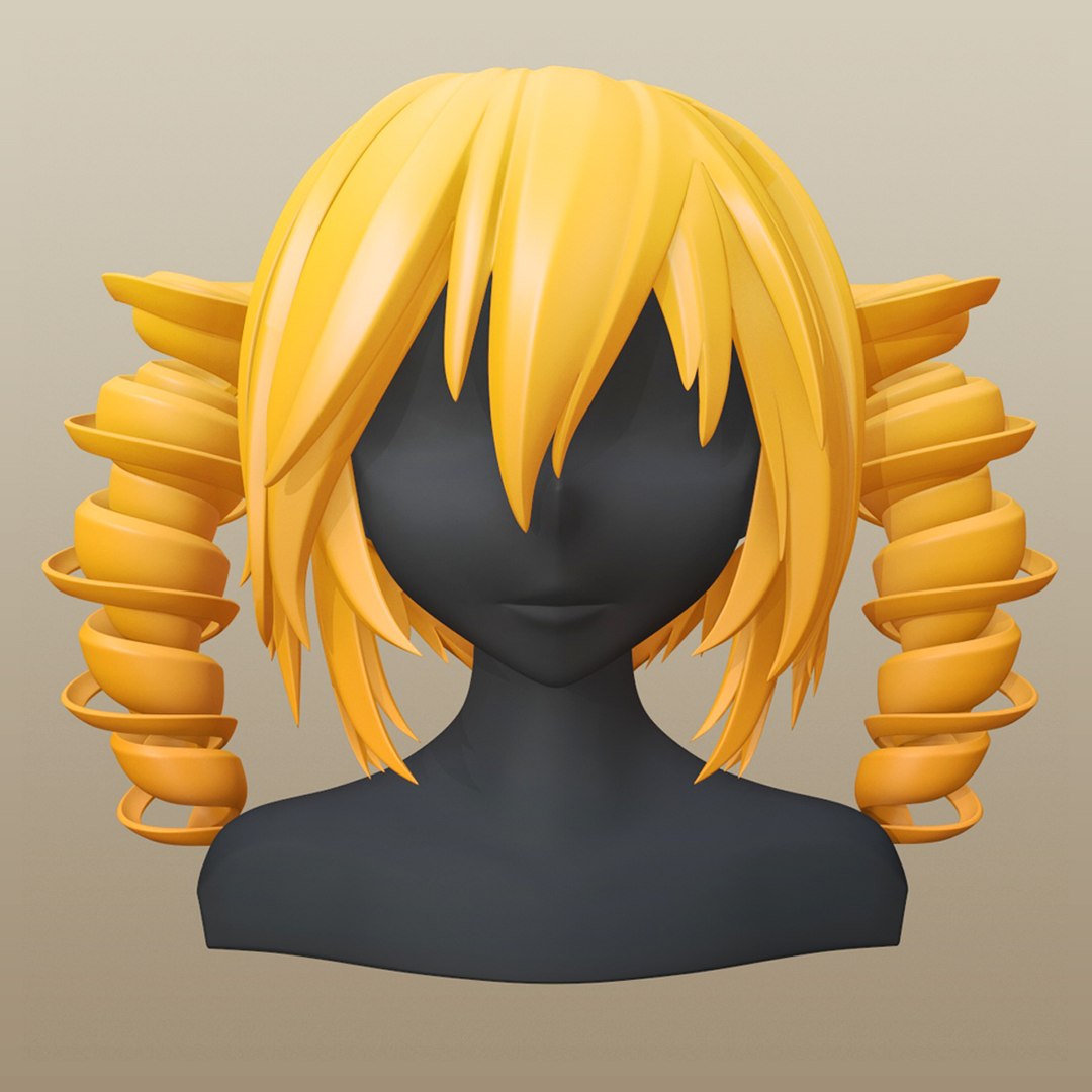 3D hair character girl - TurboSquid 1667845