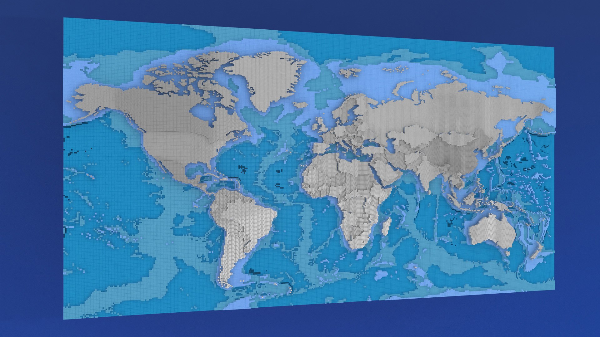 World Map - Pixel Art 3D Model - TurboSquid 1820376