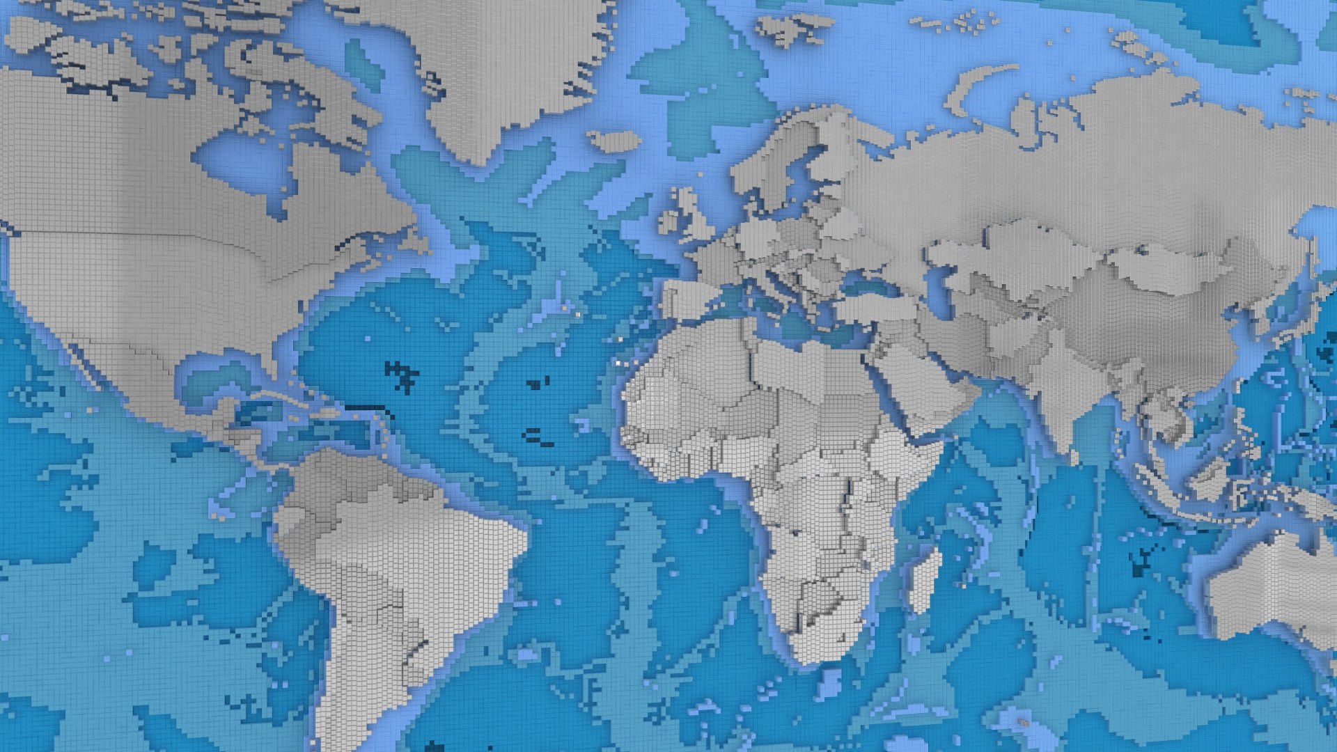 World Map - Pixel Art 3D Model - TurboSquid 1820376