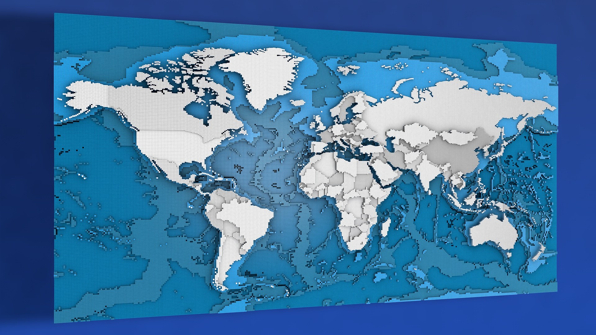 World Map - Pixel Art 3D Model - TurboSquid 1820376