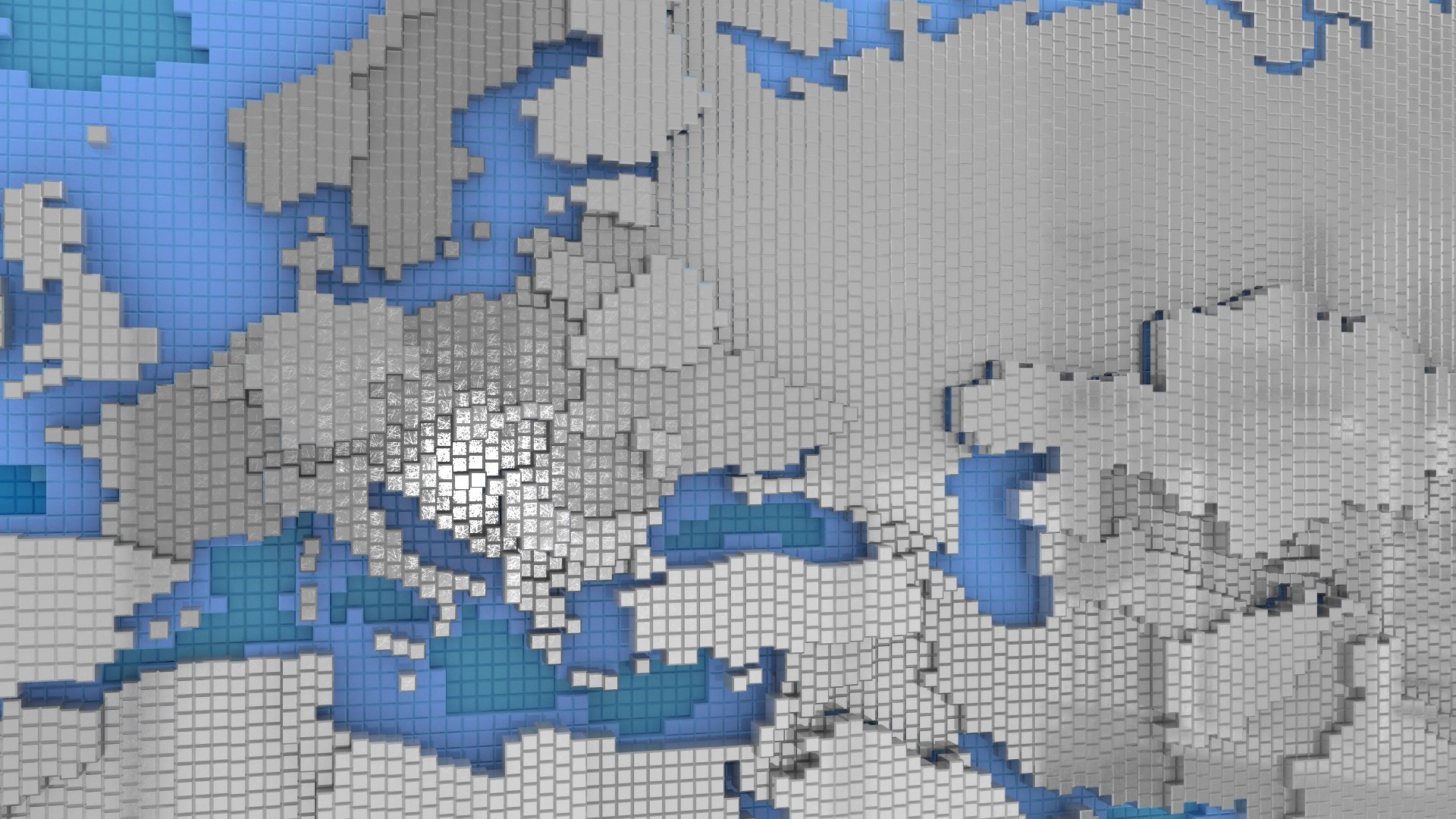 World Map - Pixel Art 3D Model - TurboSquid 1820376