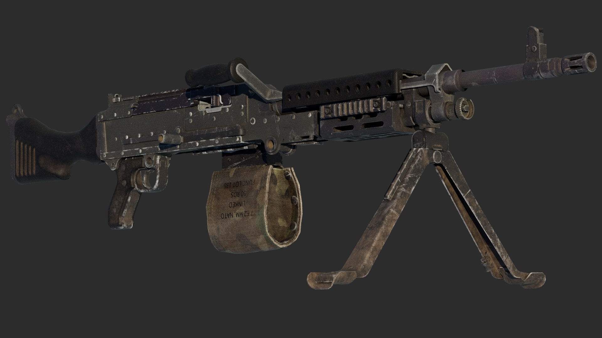 M240 3D Model - TurboSquid 2100669