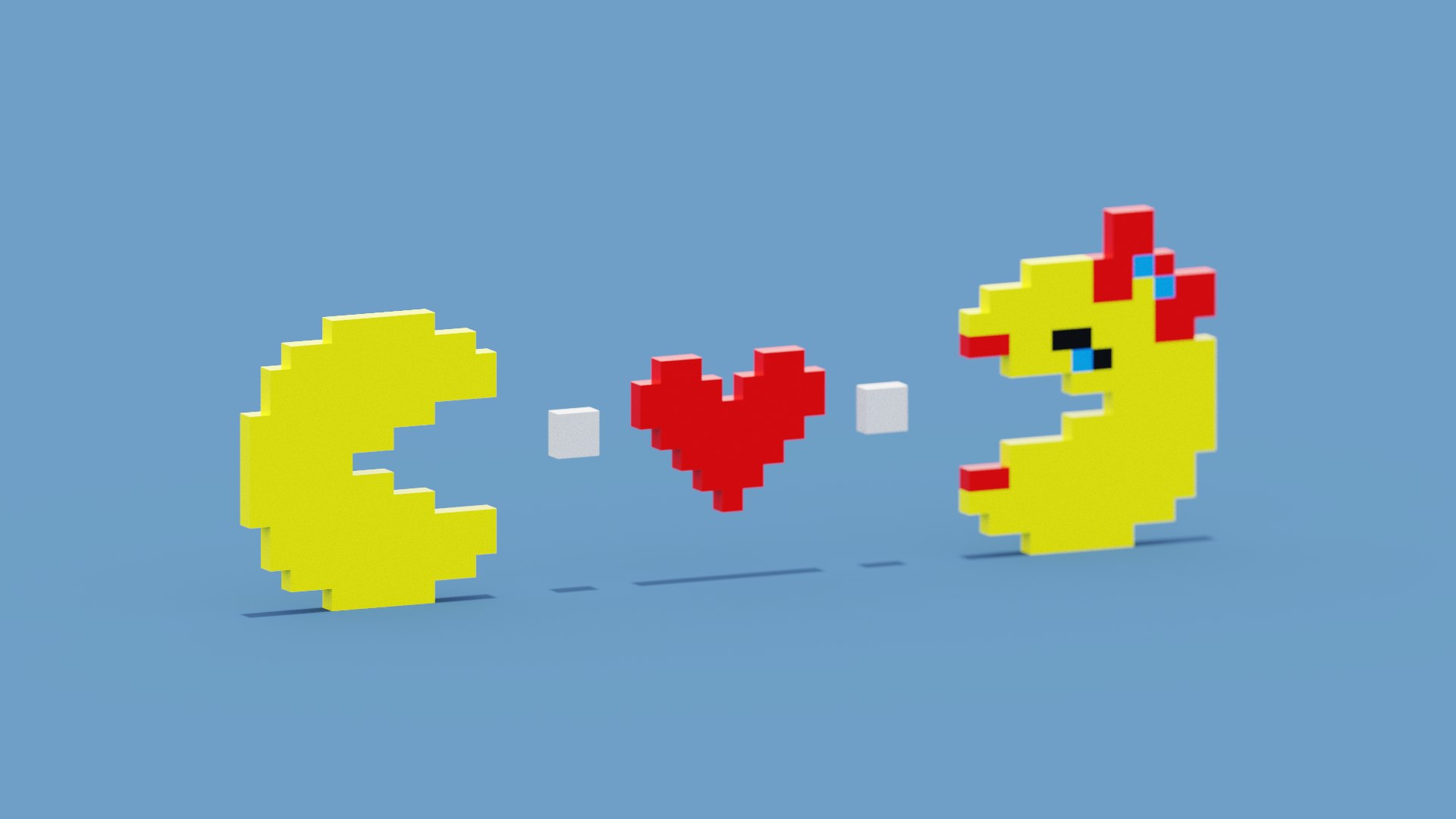 3D Pacman Love Model - TurboSquid 2184456
