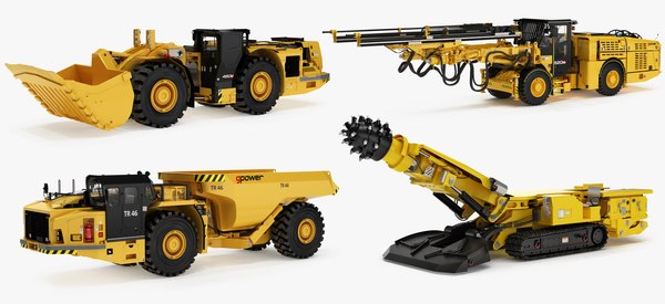 modelo 3d Colección de máquinas de minería subterránea - TurboSquid 2165159