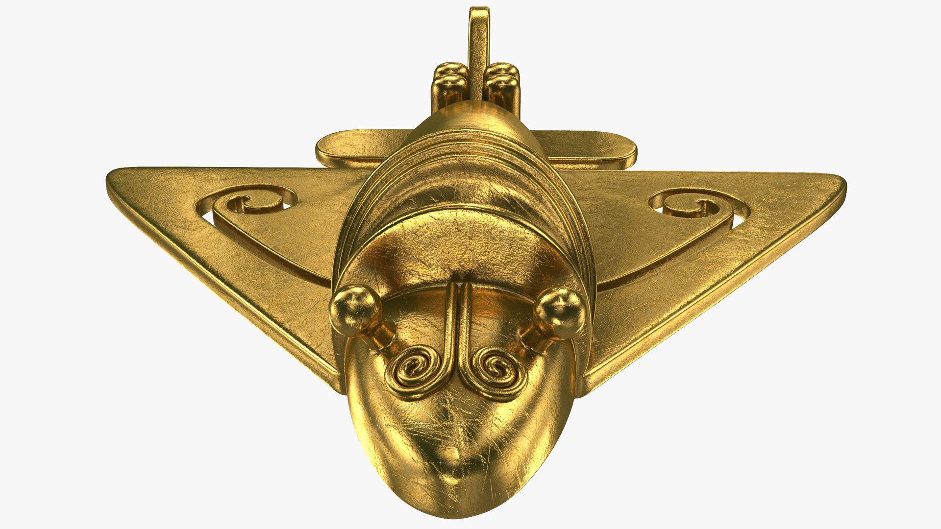 Golden Airplane -- Quimbaya Artifact 3D Model - TurboSquid 1761412