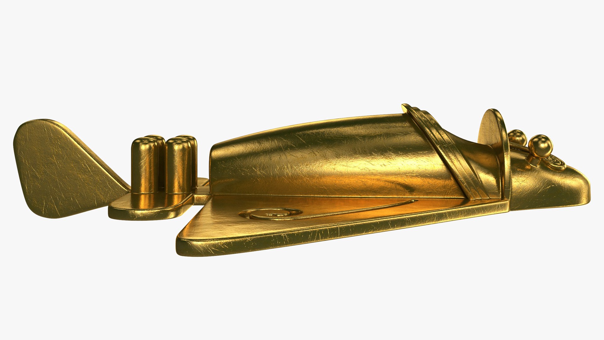 Golden Airplane -- Quimbaya Artifact 3D Model - TurboSquid 1761412