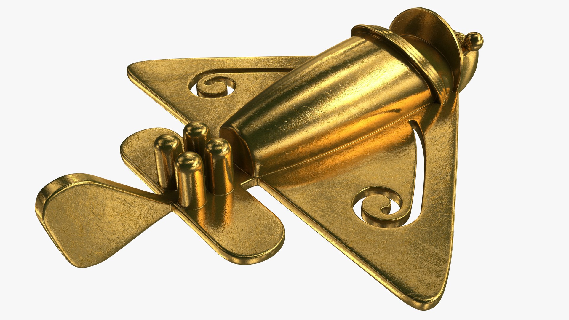Golden Airplane -- Quimbaya Artifact 3D Model - TurboSquid 1761412