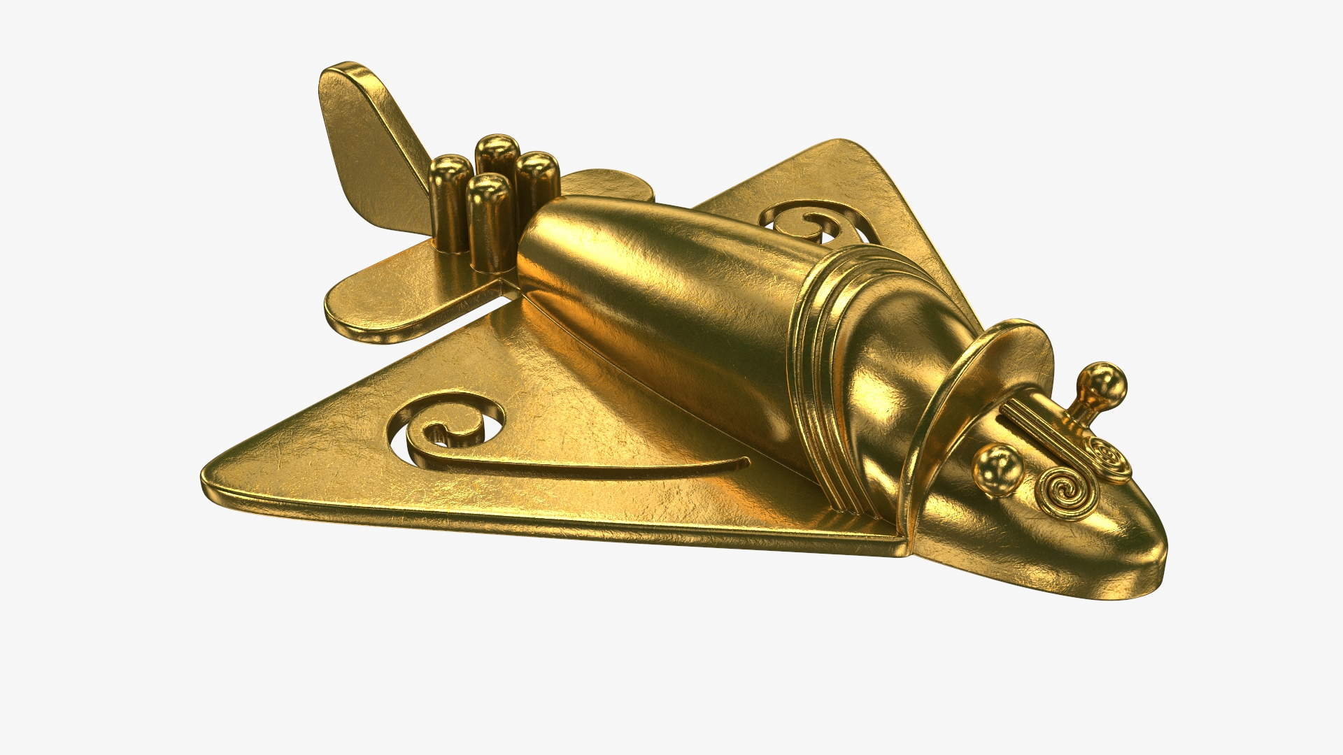 Golden Airplane -- Quimbaya Artifact 3D Model - TurboSquid 1761412
