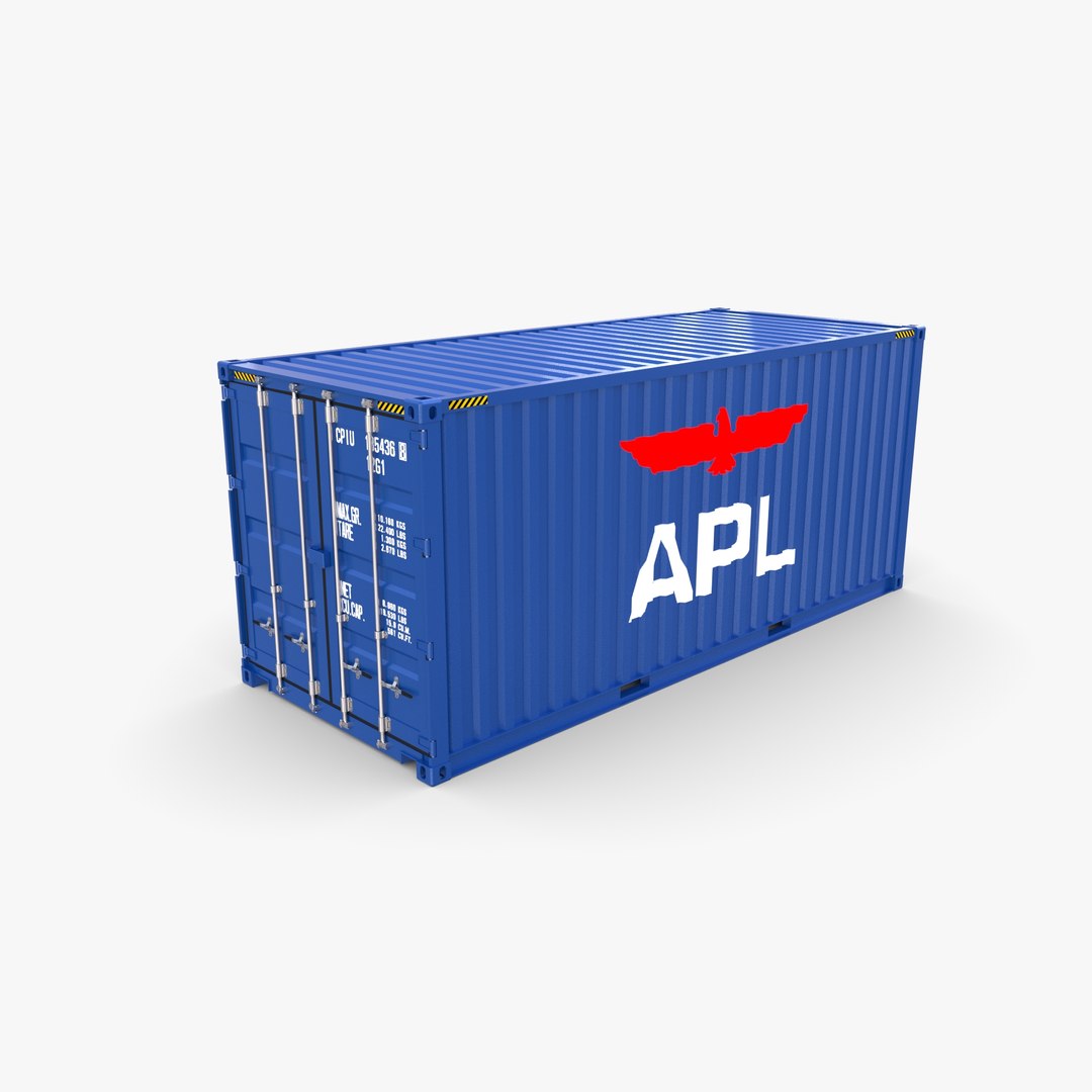 20ft Shipping Container APL 3D Model - TurboSquid 1769446