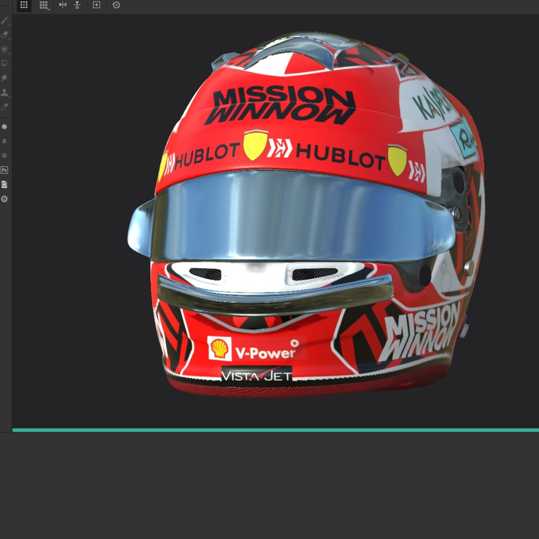 3D Leclerc 2020 Helmet - TurboSquid 1592551