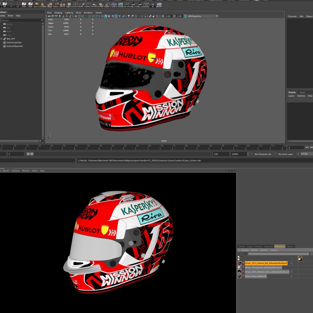 3D Leclerc 2020 Helmet - TurboSquid 1592551
