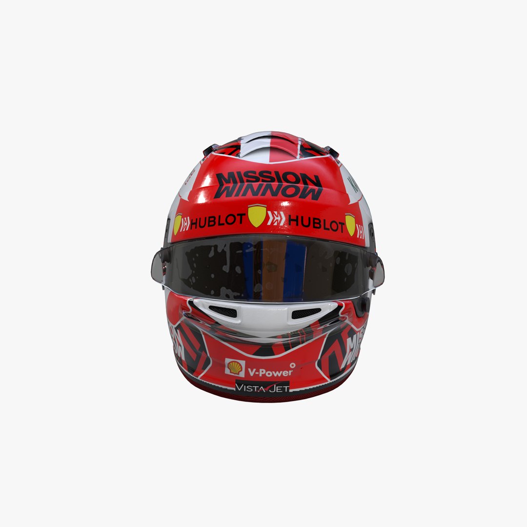 3D Leclerc 2020 Helmet - TurboSquid 1592551