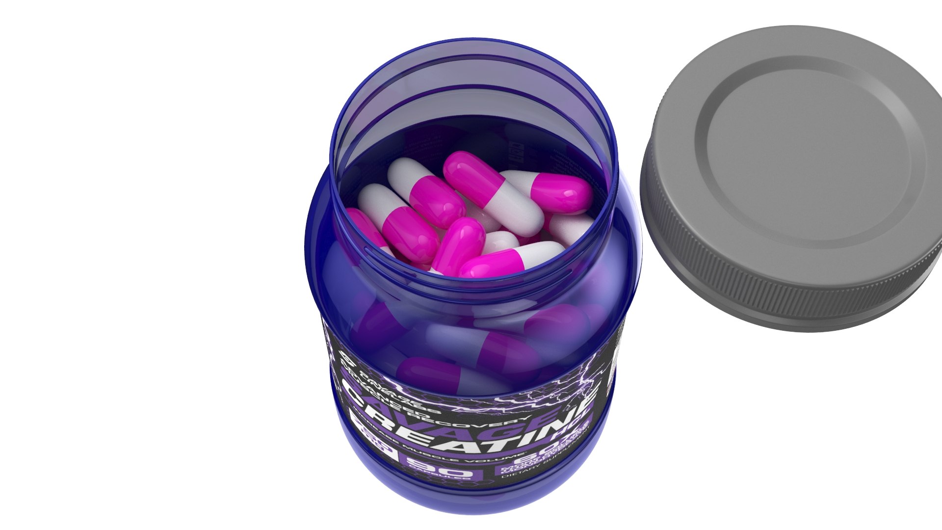 3D Creatine Supplement Bottle Model - TurboSquid 1854190