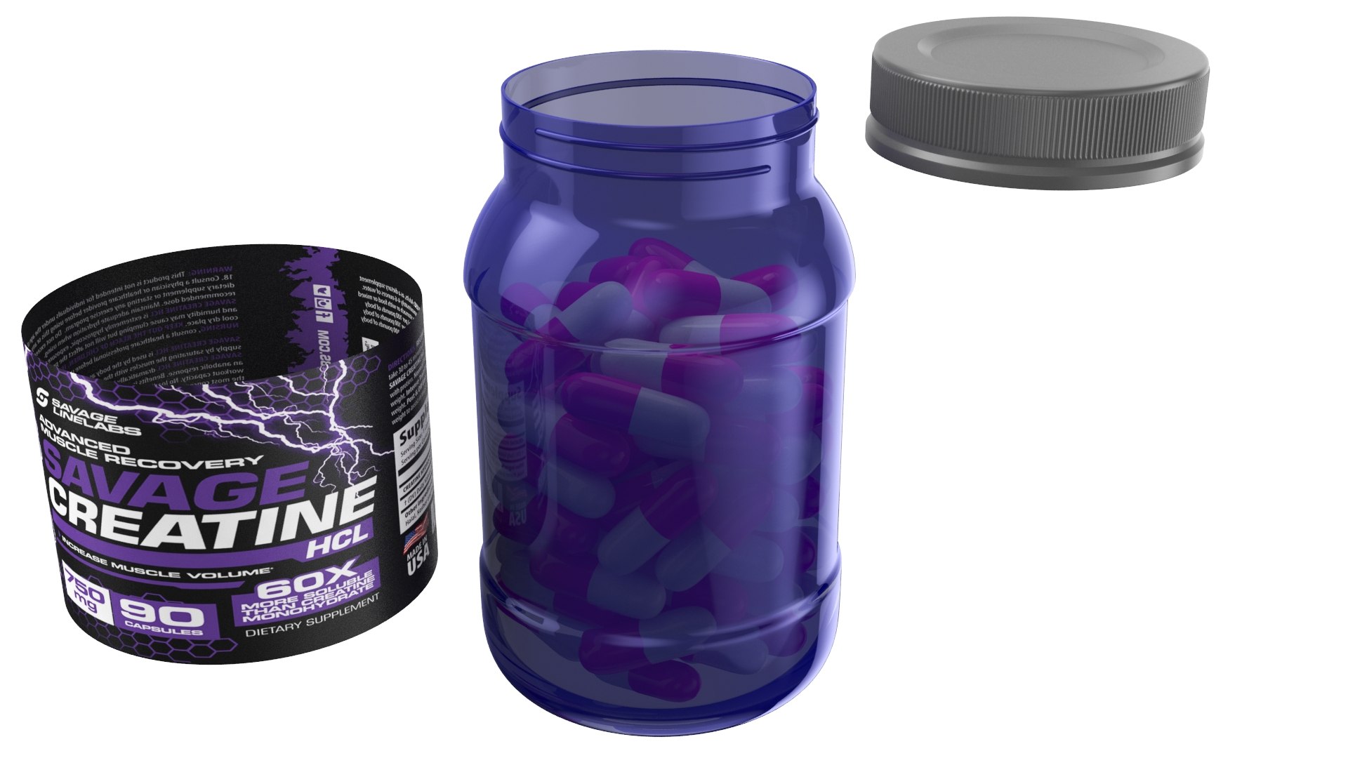 3D Creatine Supplement Bottle Model - TurboSquid 1854190