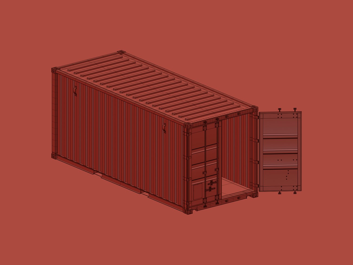 3D 20ft Iso Shipping Container Model - TurboSquid 1334296