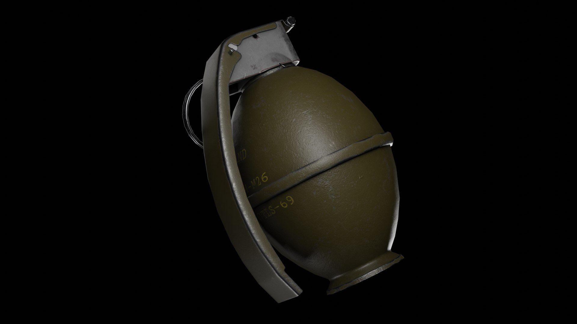 M-26 Frag Grenade Low-poly 3D Model 3D Model - TurboSquid 1897989