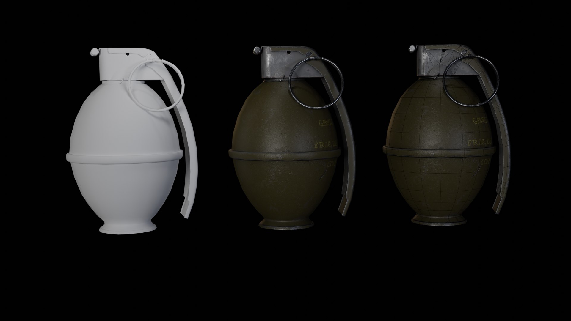 M-26 Frag Grenade Low-poly 3D Model 3D Model - TurboSquid 1897989