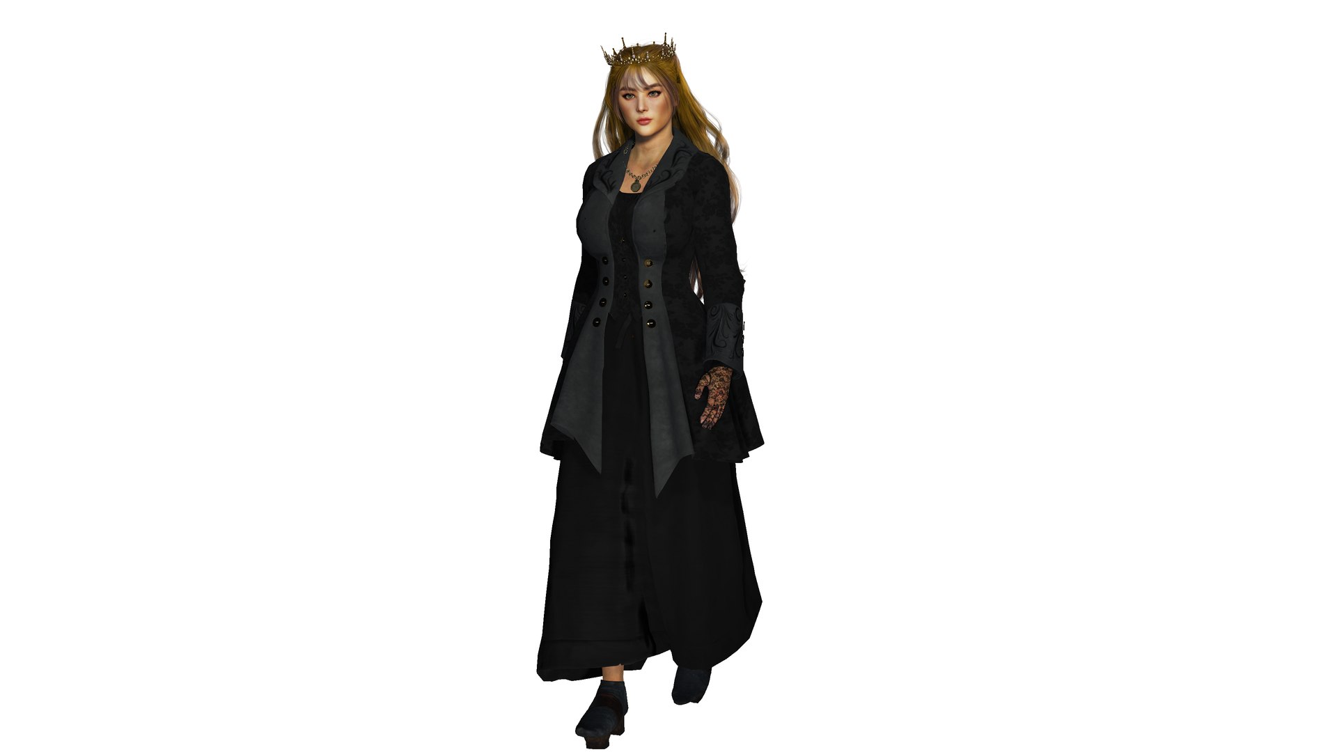 3D MEDIEVAL HUMAN RIGGED CHARACTER - BEAUTIFUL QUEEN PRINCESS 01 Model ...