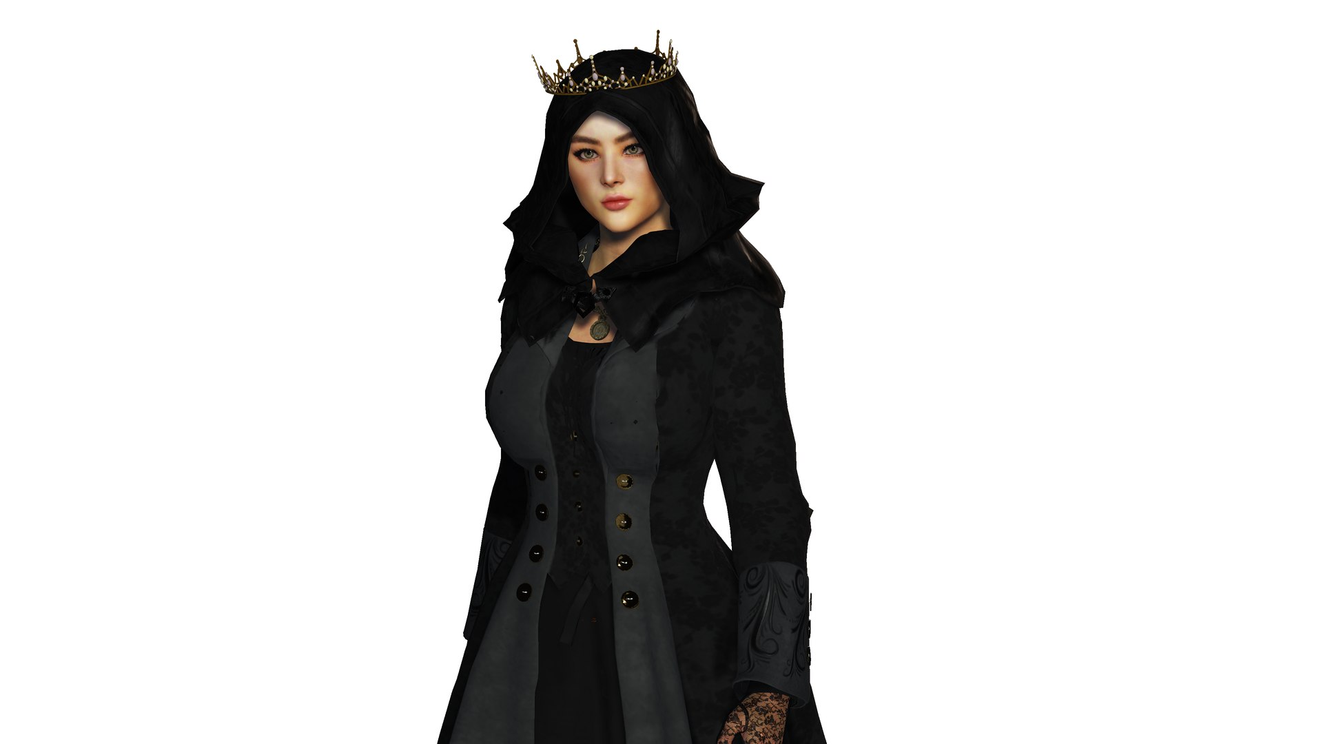 3D MEDIEVAL HUMAN RIGGED CHARACTER - BEAUTIFUL QUEEN PRINCESS 01 model ...