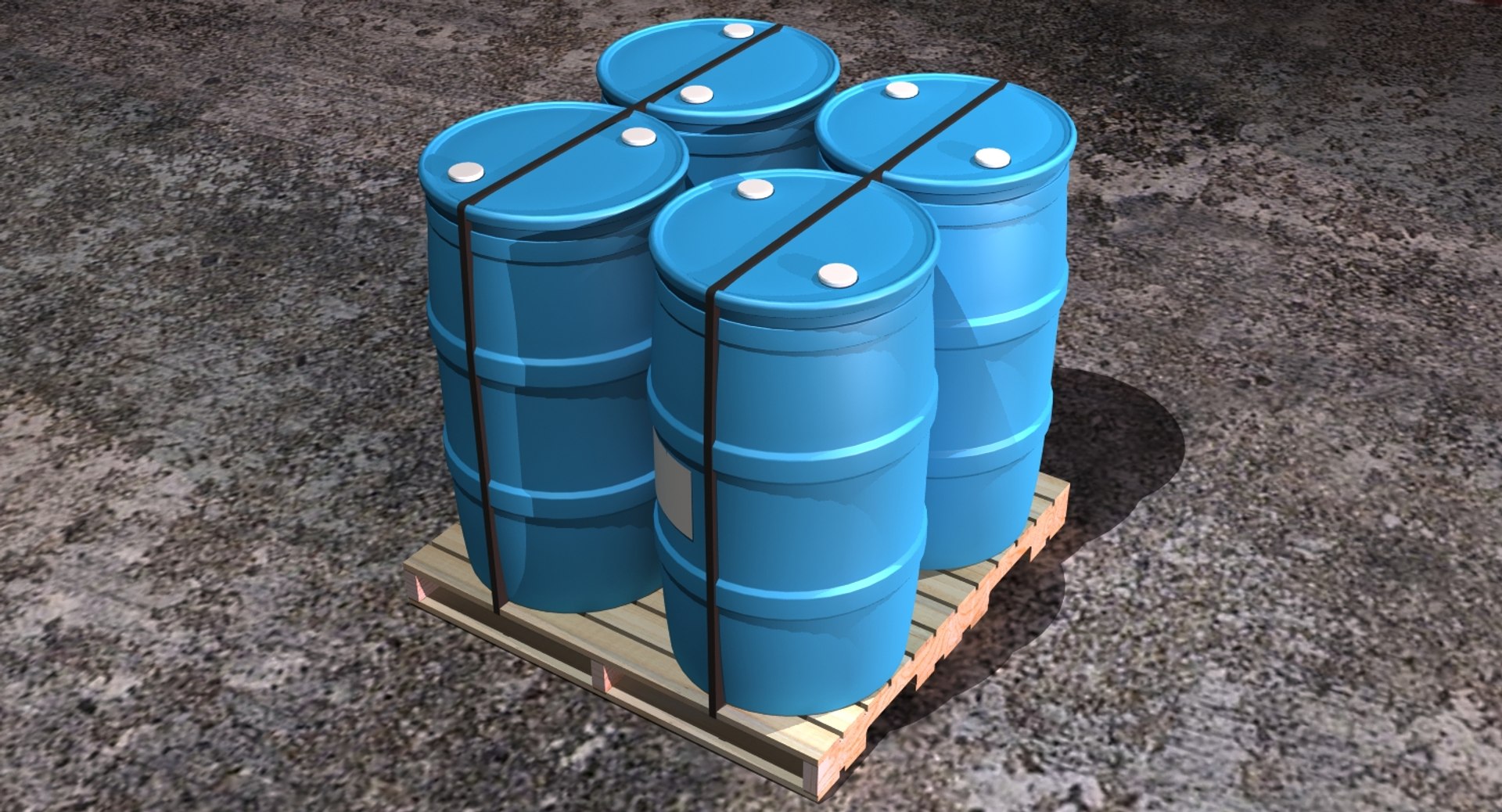 3D Pallet Barrels - TurboSquid 1285888