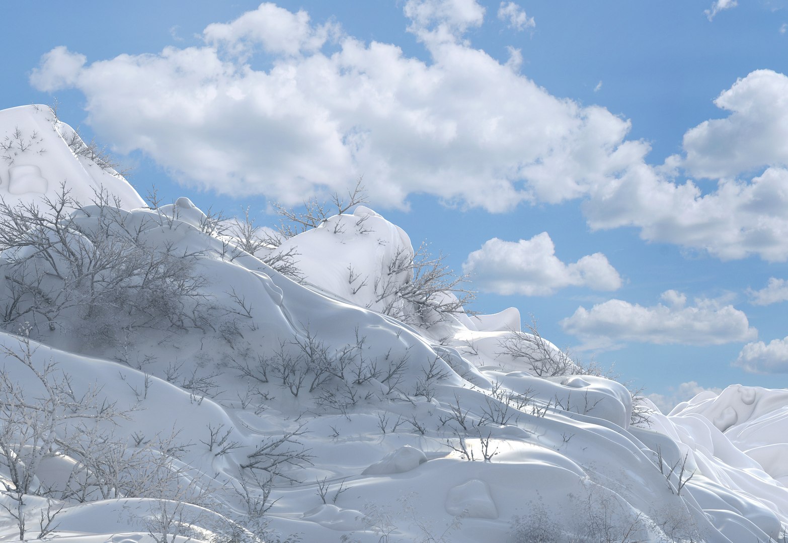 3D Model Snow Mountain Winter - TurboSquid 1625466